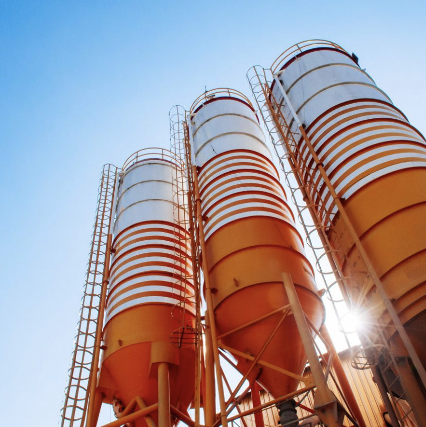 Steel Material Silo 30m Height Powder Storage Silos For Food Confectionery